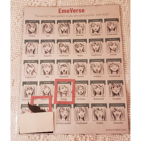 Office | Mr Pen Emoverse Magnetic Mood Chart Bible Verse Reference ...